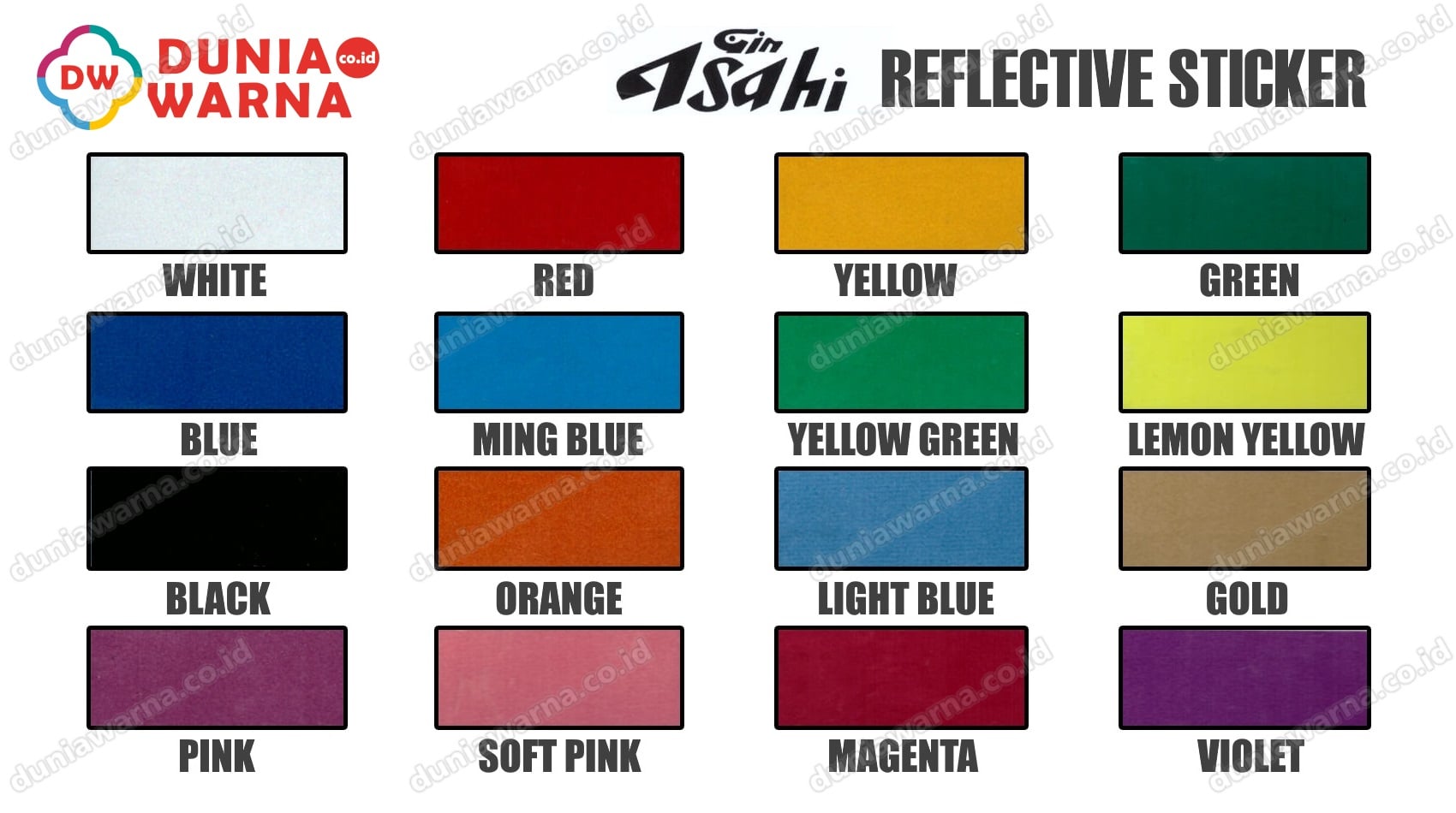 ASAHI Reflective Sheeting [24IN] MING / SKY BLUE – Dunia Warna Stiker ...